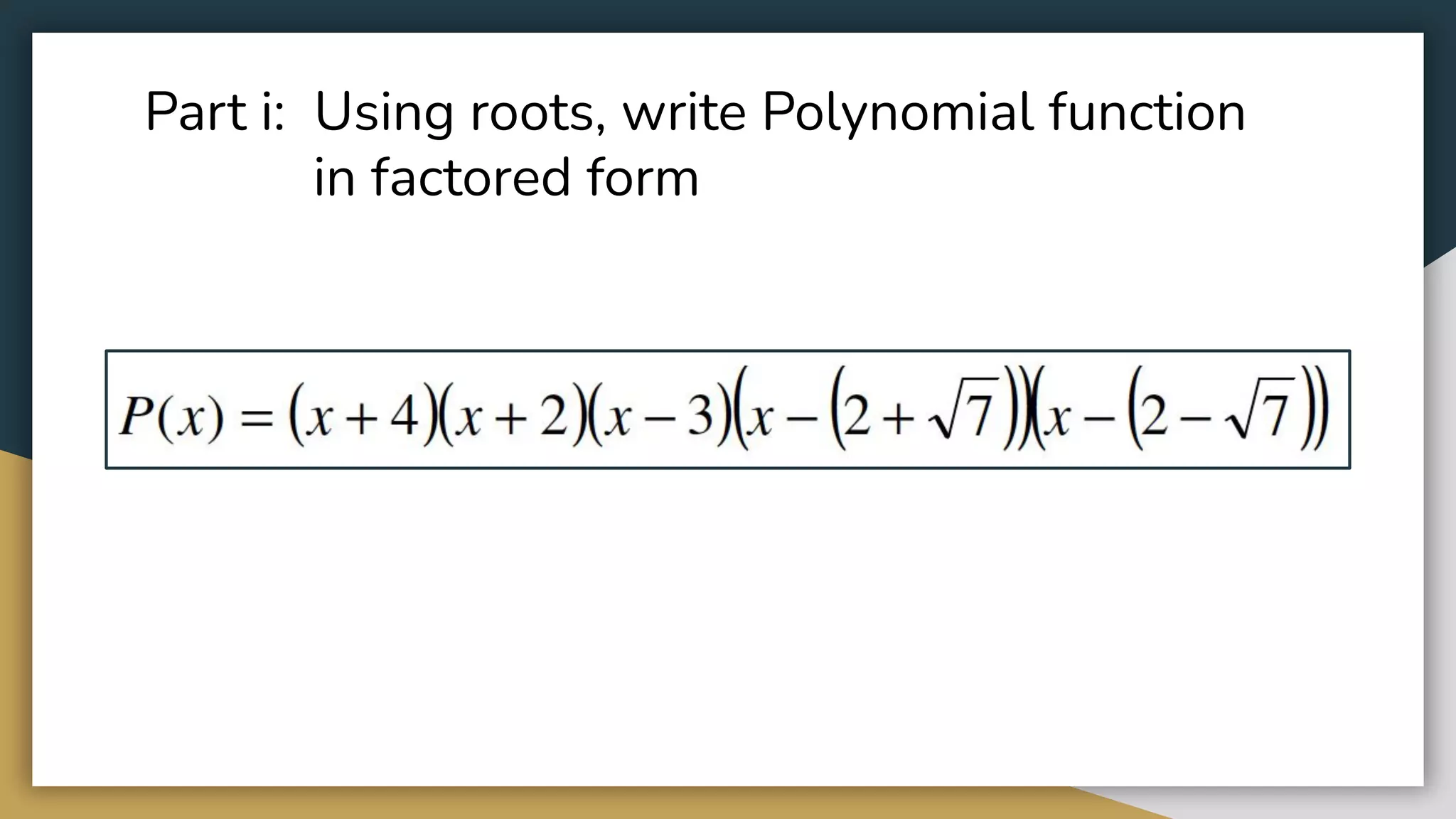 Polynomial Poster Project | PPT