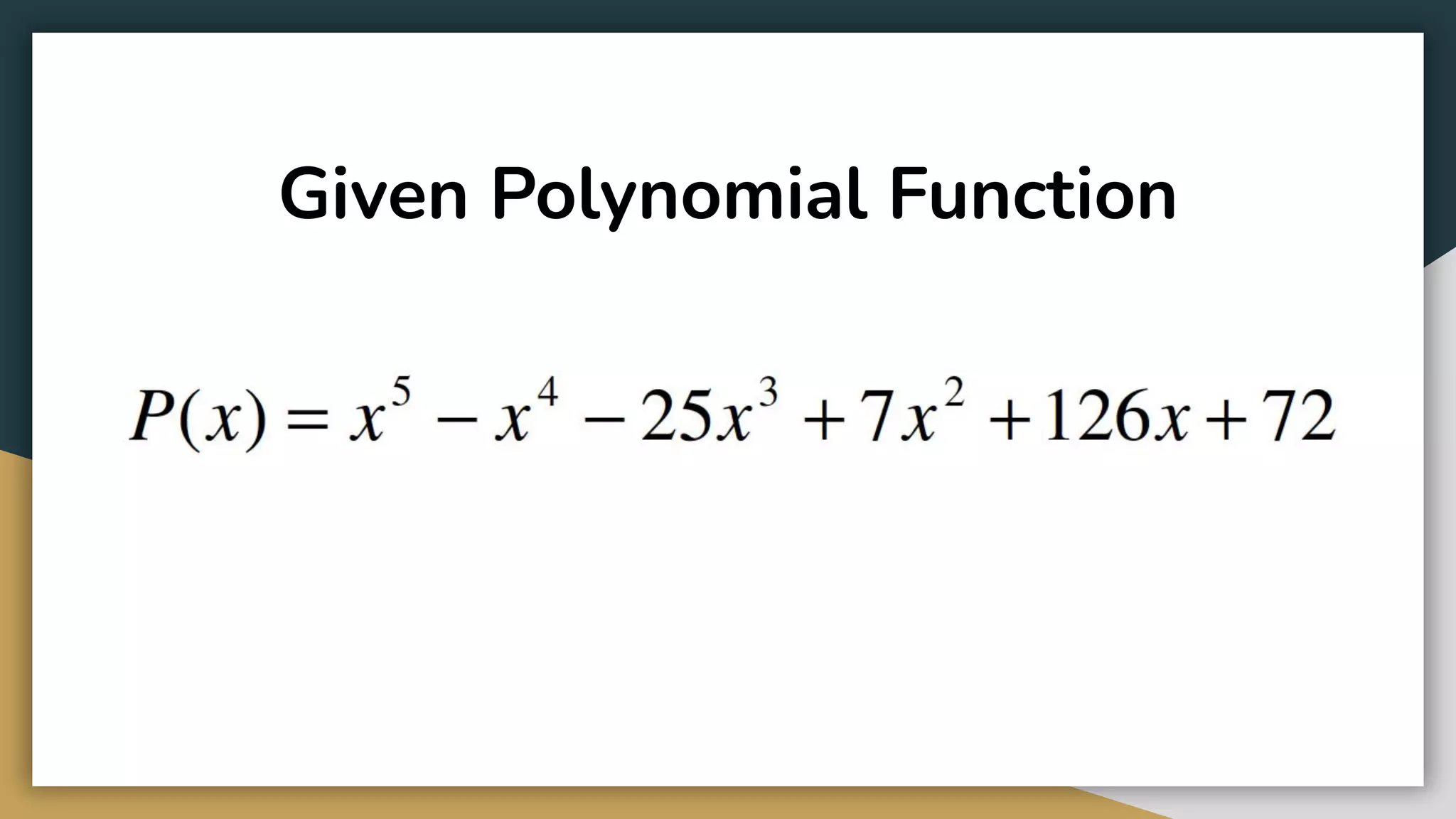 Polynomial Poster Project | PPT