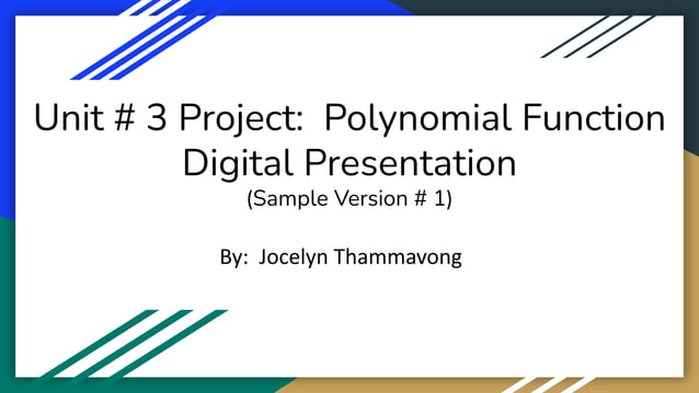 Polynomial Poster Project | PPT