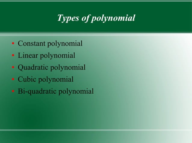 Polynomial | ODP | Physics | Science