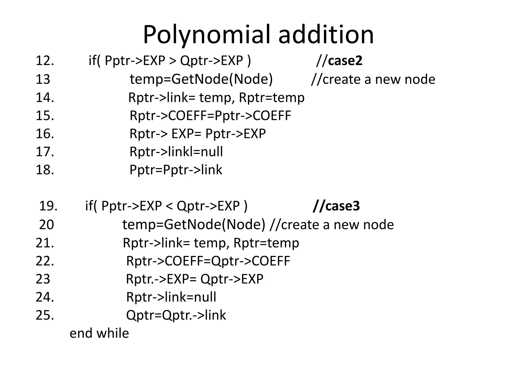 Polynomial reppresentation using Linkedlist-Application of LL.pptx | Programming Languages ...
