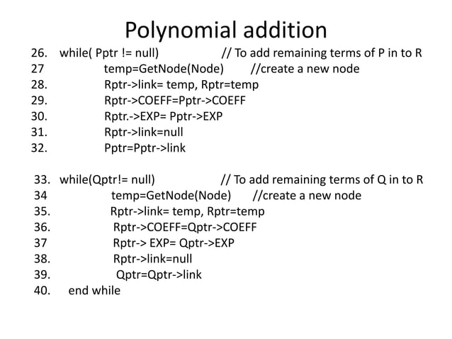 Polynomial Reppresentation Using Linkedlist Application Of Llpptx Programming Languages