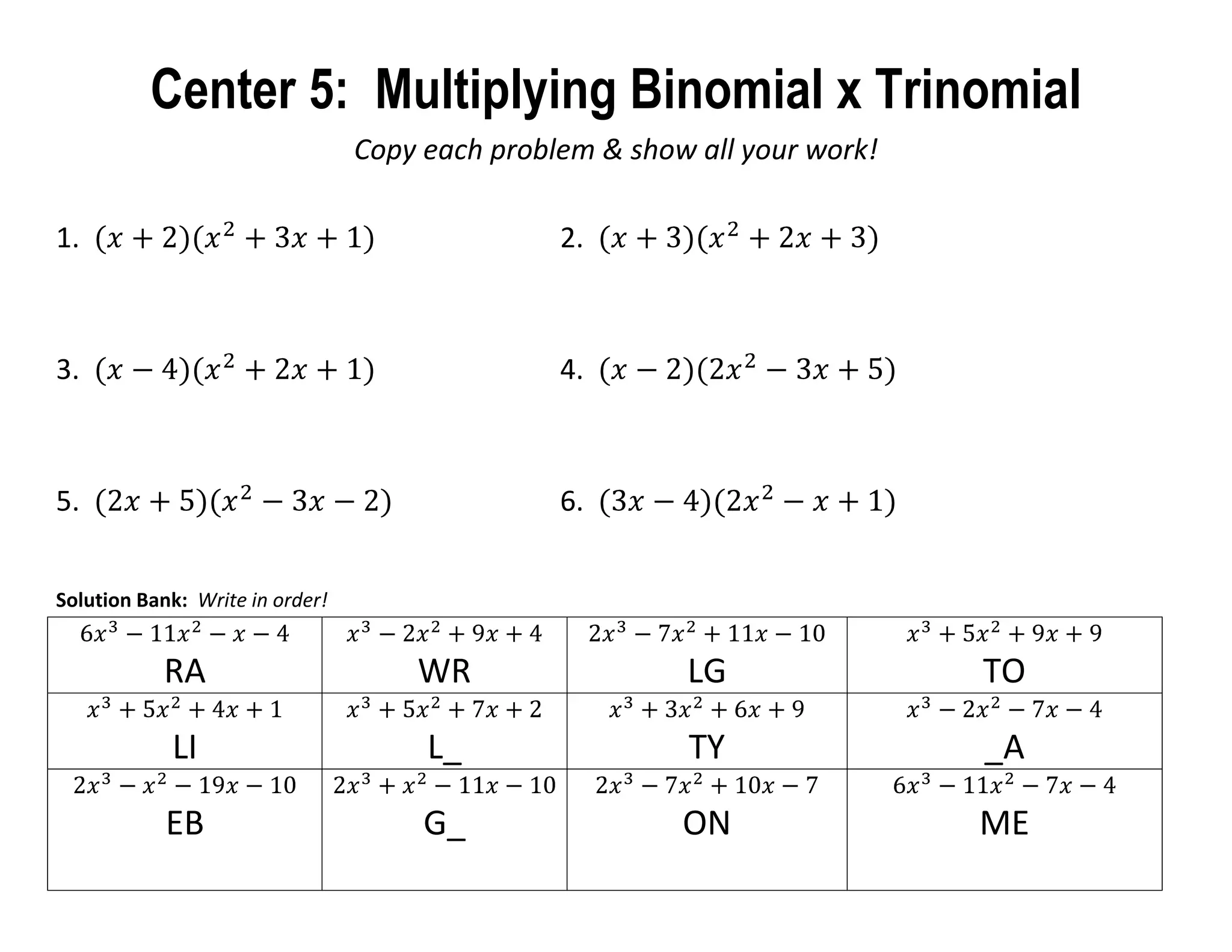 Polynomial review centers | PPT