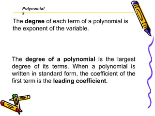 Polynomials | PPT