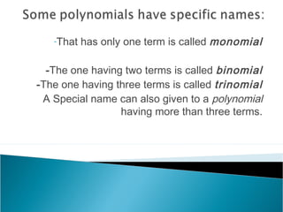 Polynomials | PPT | Physics | Science