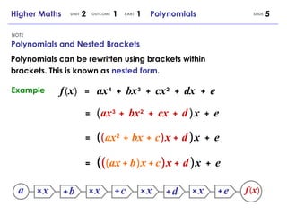 Higher Maths 2.1.1 - Polynomials | PPT