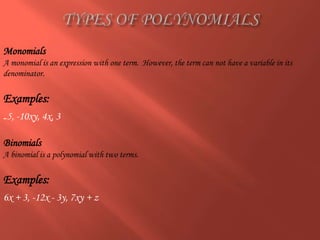Polynomials | PPTX
