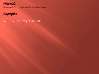 Polynomials | PPTX