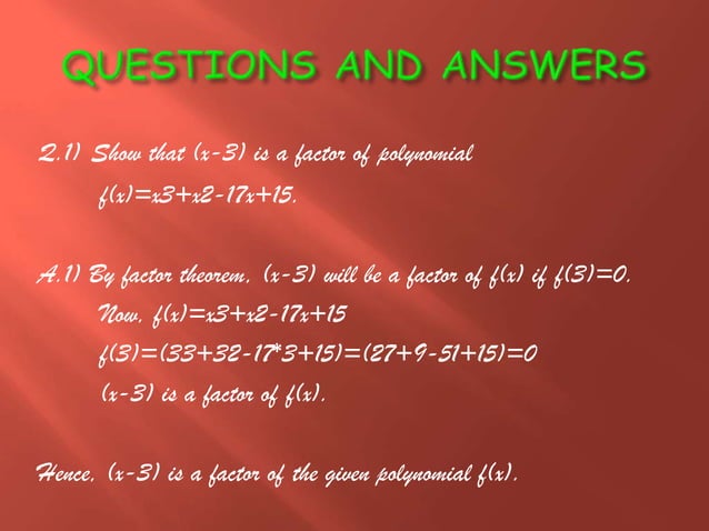 Polynomials | PPTX | Physics | Science