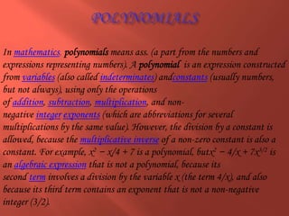 Polynomials | PPTX
