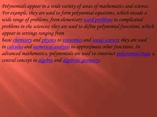 Polynomials | PPTX