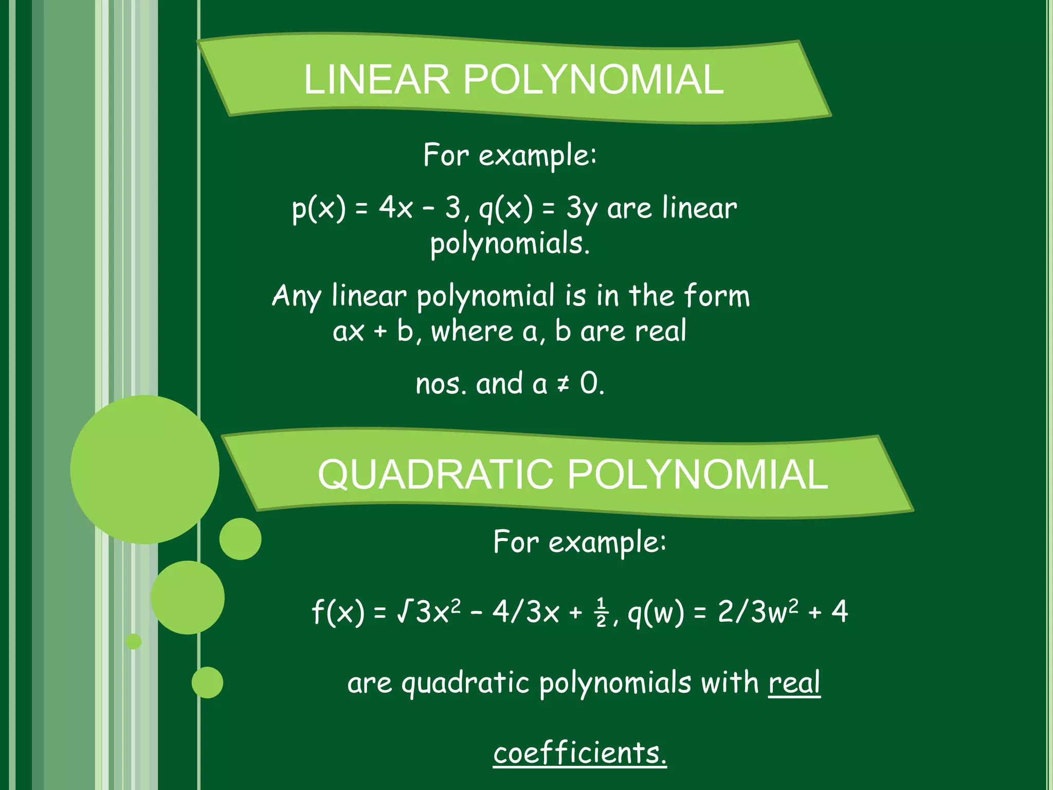 Polynomials | PPSX