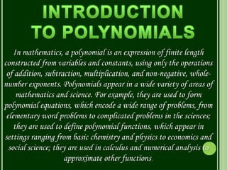 Polynomials | PPSX
