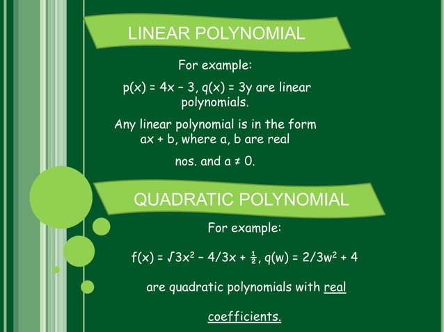 Polynomials | PPSX