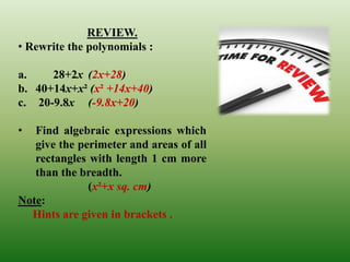 Polynomials | PPTX | Technology & Computing