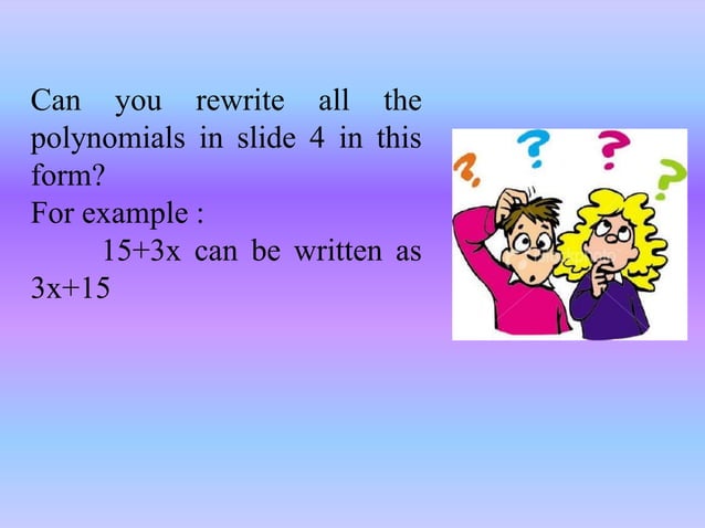 Polynomials | PPTX | Technology & Computing