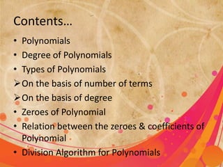 Polynomials | PPTX