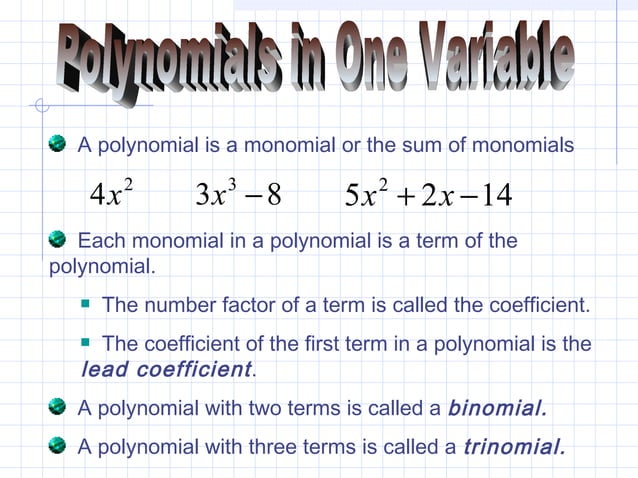 Polynomials | PPT
