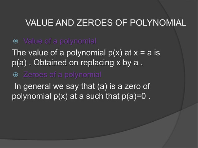 Polynomials | PPT