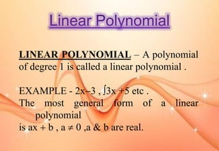Polynomials | PPTX