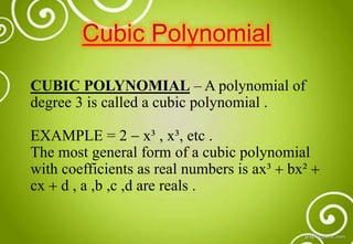 Polynomials | PPTX