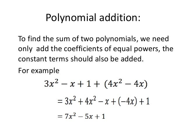 Polynomials