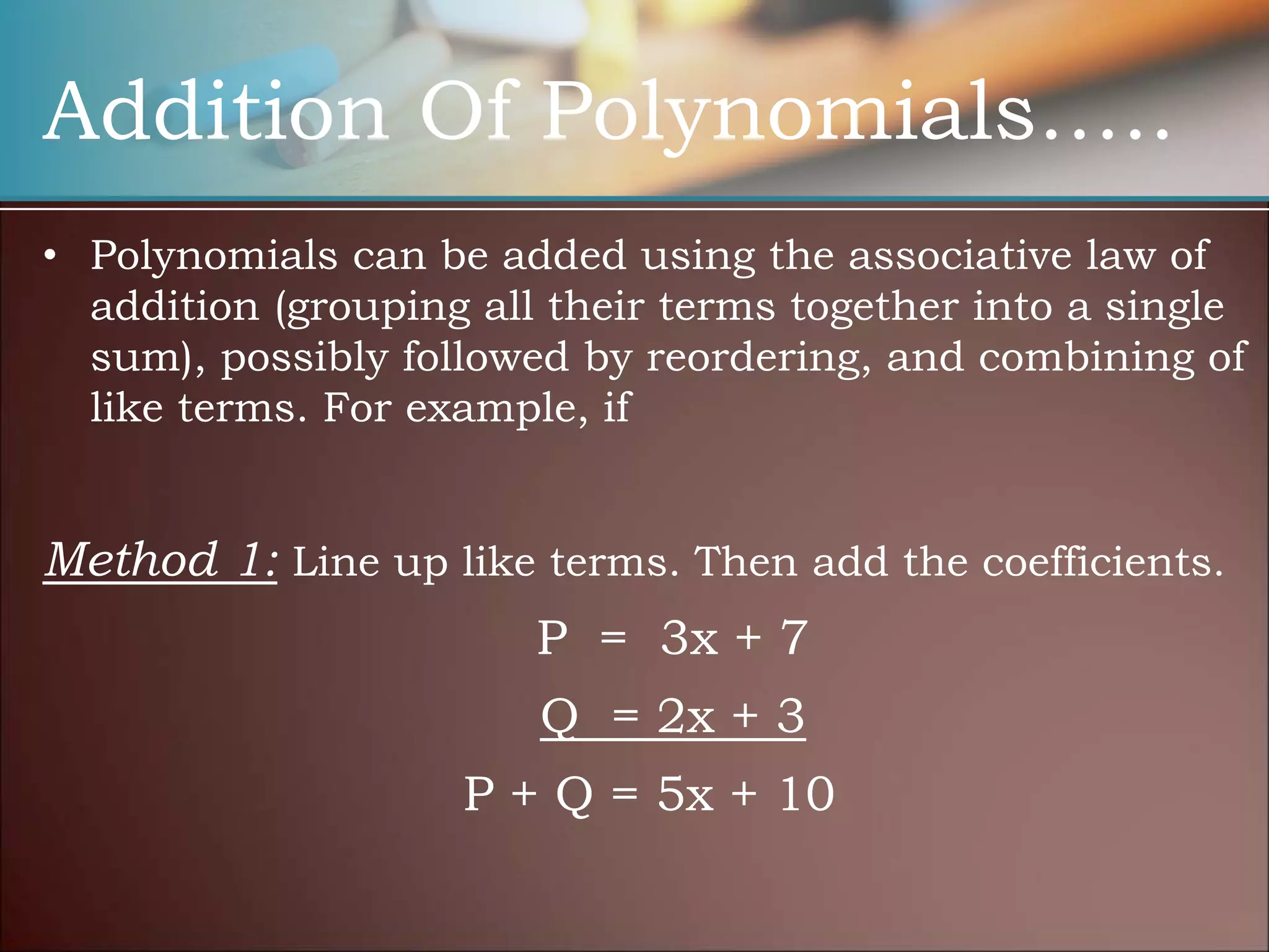 Polynomials | PPTX