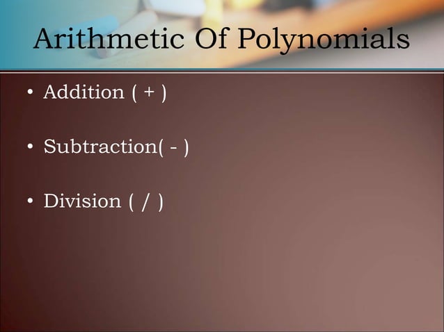 Polynomials | PPTX