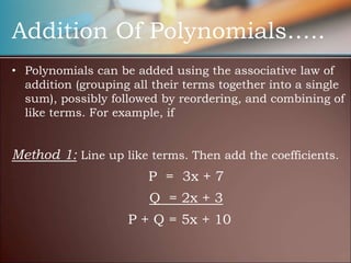 Polynomials | PPTX
