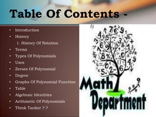 Polynomials | PPTX