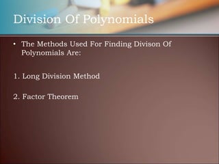 Polynomials | PPTX