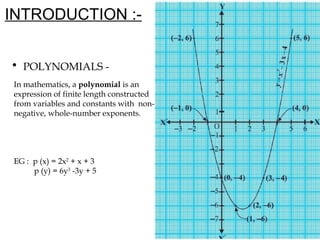 CLASS X MATHS Polynomials | PPT