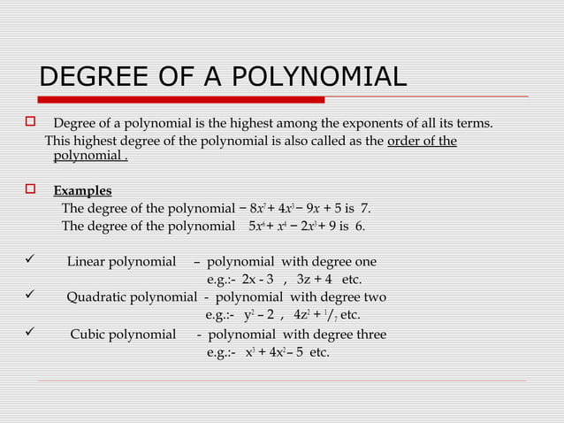 CLASS X MATHS Polynomials | PPT