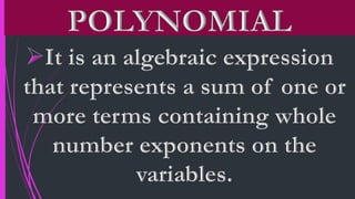 Polynomials | PPT