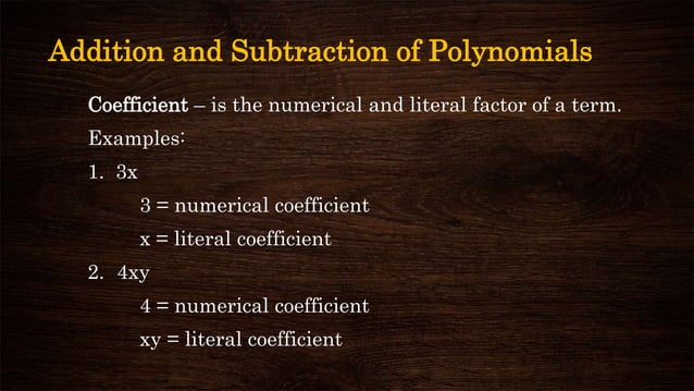 Polynomials | PPTX | Physics | Science