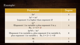 Polynomials | PPTX | Physics | Science