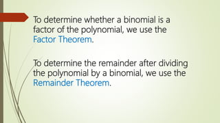 POLYNOMIALS.pptx | Physics | Science