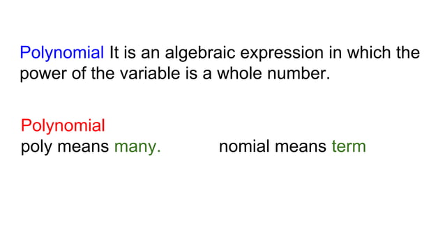 Polynomials Mathematics full document.pptx | Free Download