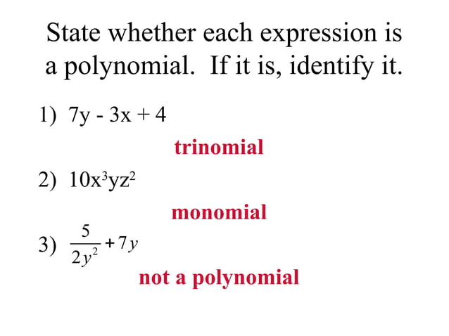polynomials.ppt new class VIII maths lesson | PPT