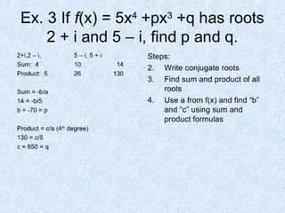 Polynomials – Sum And Product Of The Roots | PDF