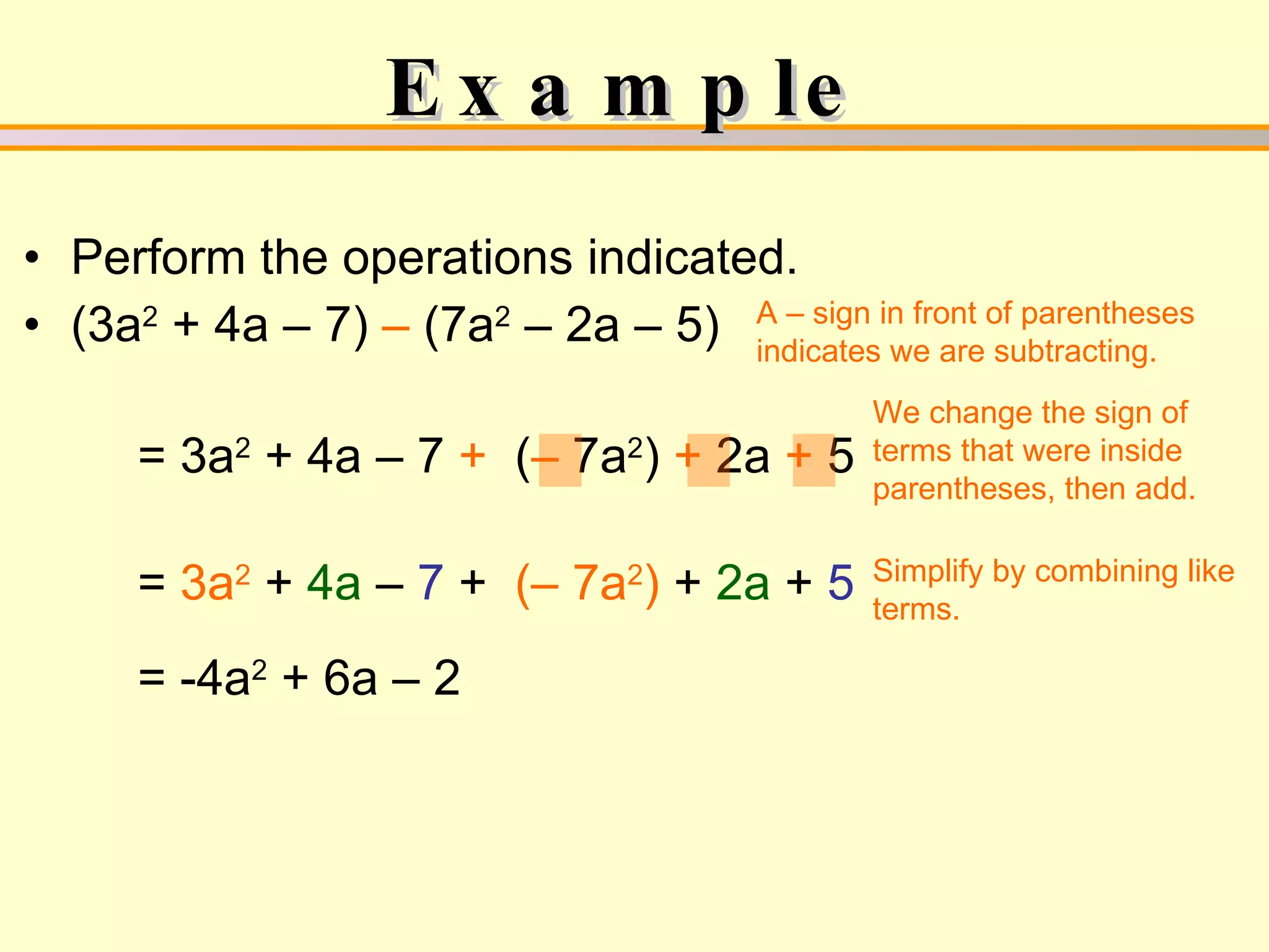 Operations on Polynomials | PPT