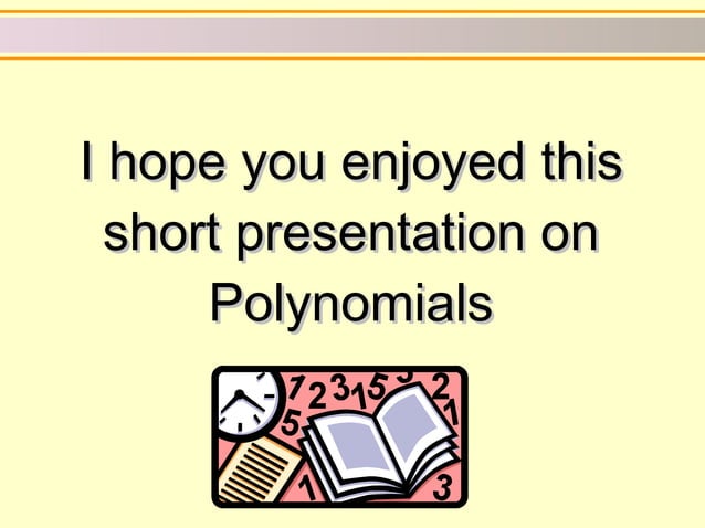 Operations On Polynomials Ppt