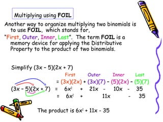 Polynomials and factoring | PPT