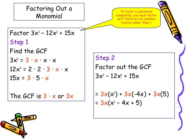 Polynomials and factoring