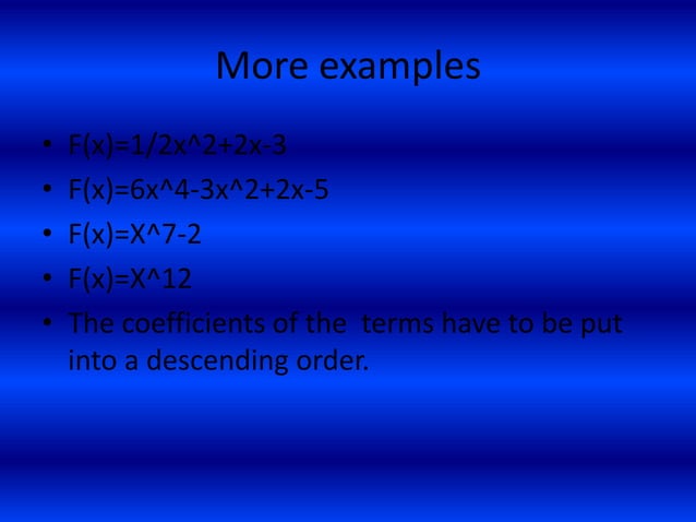 Polynomials and linear factors | PPT