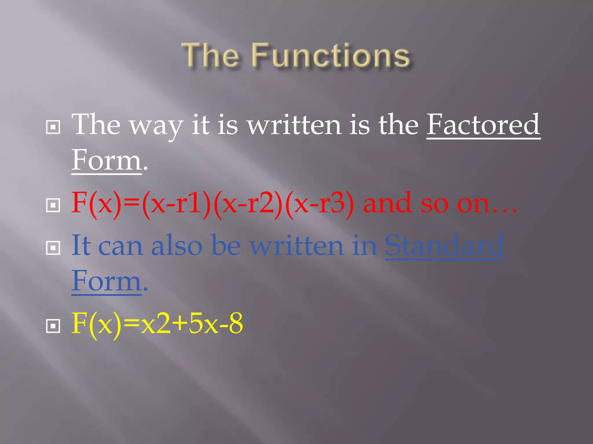 Polynomials and linear factors | PPTX