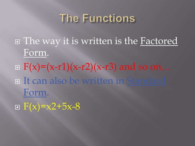 Polynomials and linear factors | PPTX
