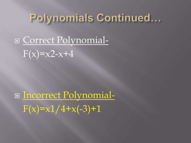Polynomials and linear factors | PPTX