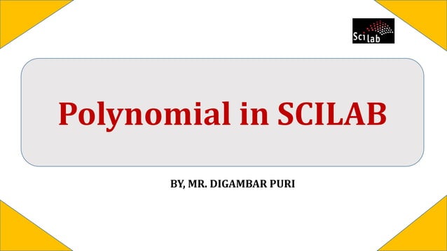 Polynomials in scilab | PDF