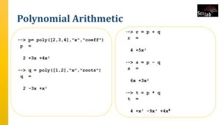 Polynomials in scilab | PDF